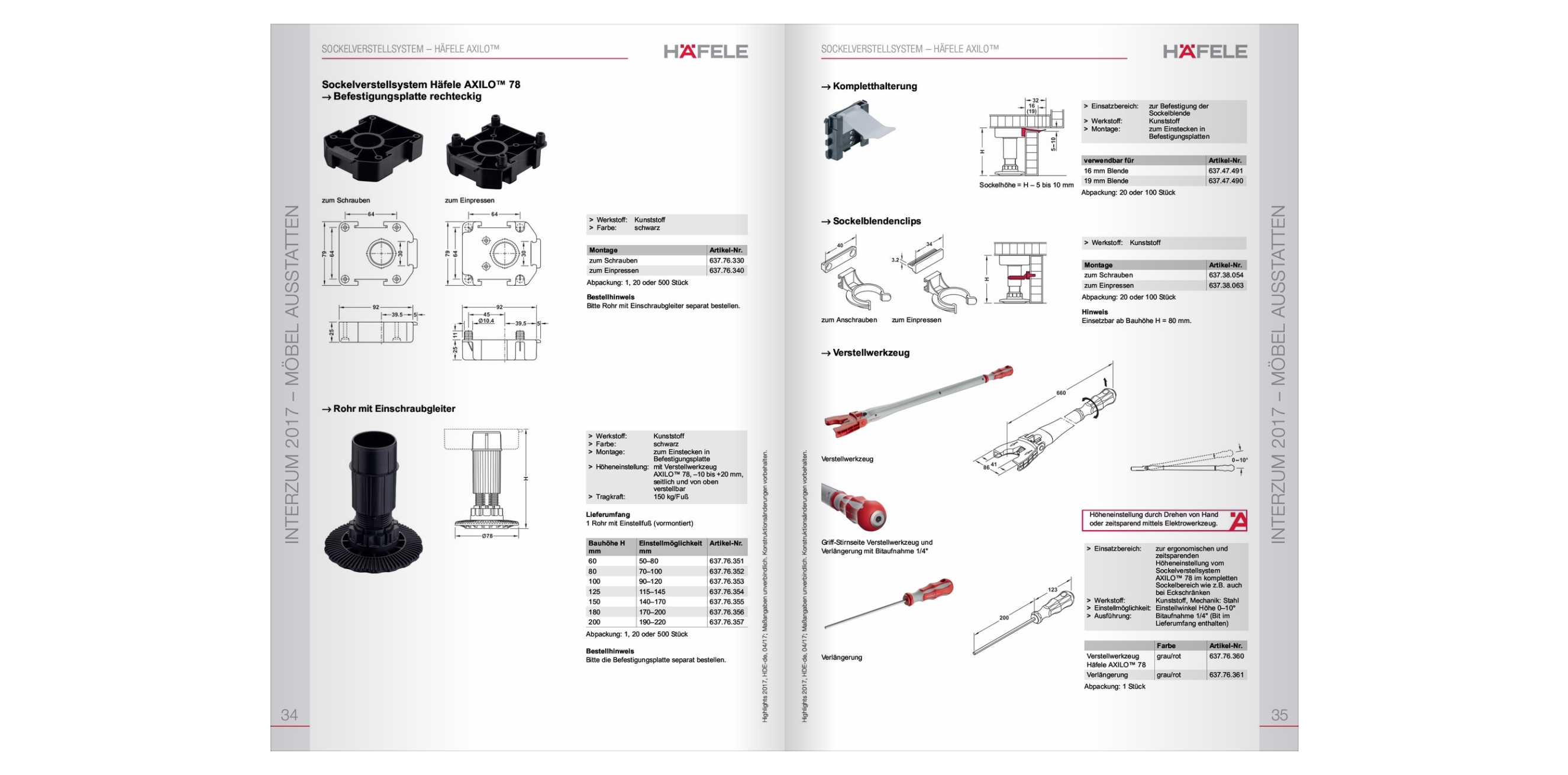 Häfele Axilo 1 – Formworks